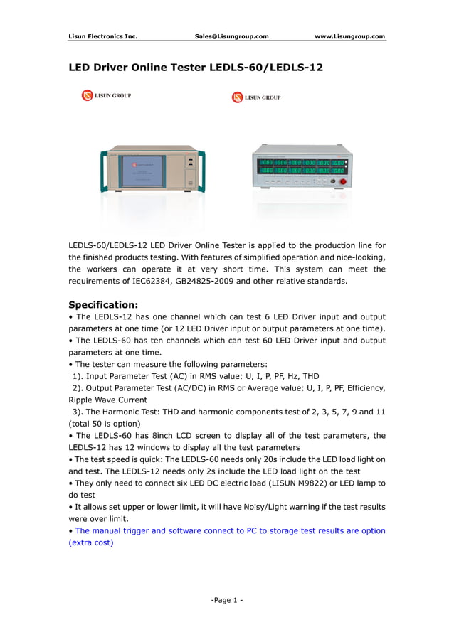 Led driver-online-tester | PDF