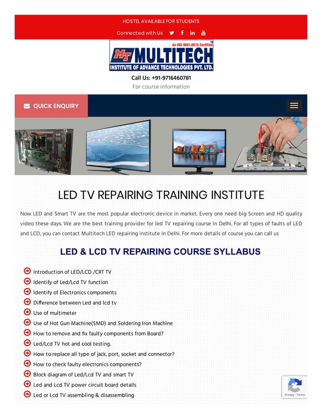 Led tv repairing course | PDF | Consumer Electronics | Technology ...