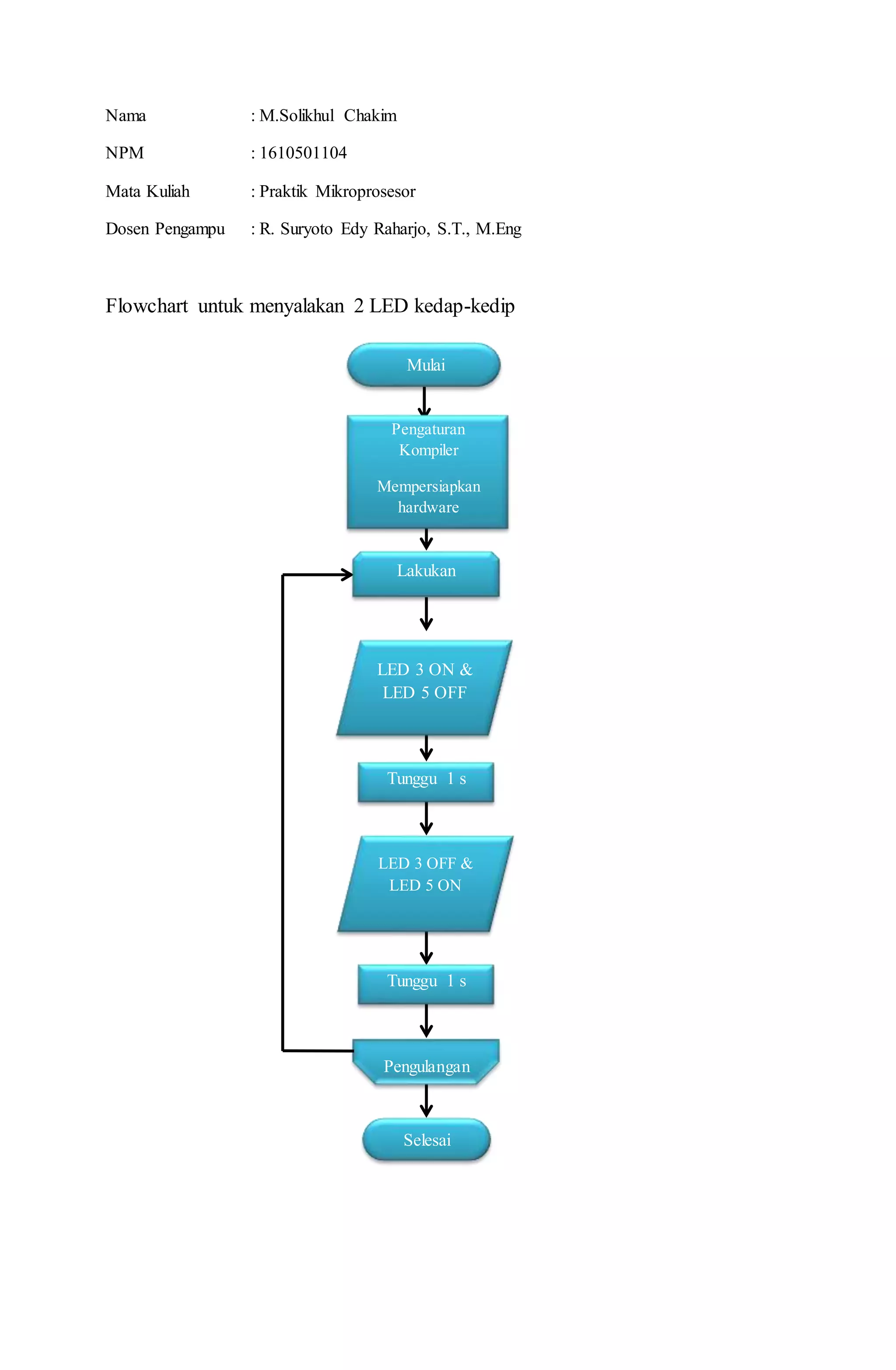 Percobaan menyalakan 2 LED kedap-kedip | PDF