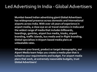 Led advertising in india global advertisers | PPTX