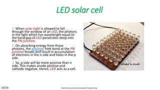 LED and Solar cell | PPTX