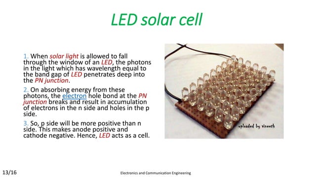 LED and Solar cell | PPTX | Chemistry | Science