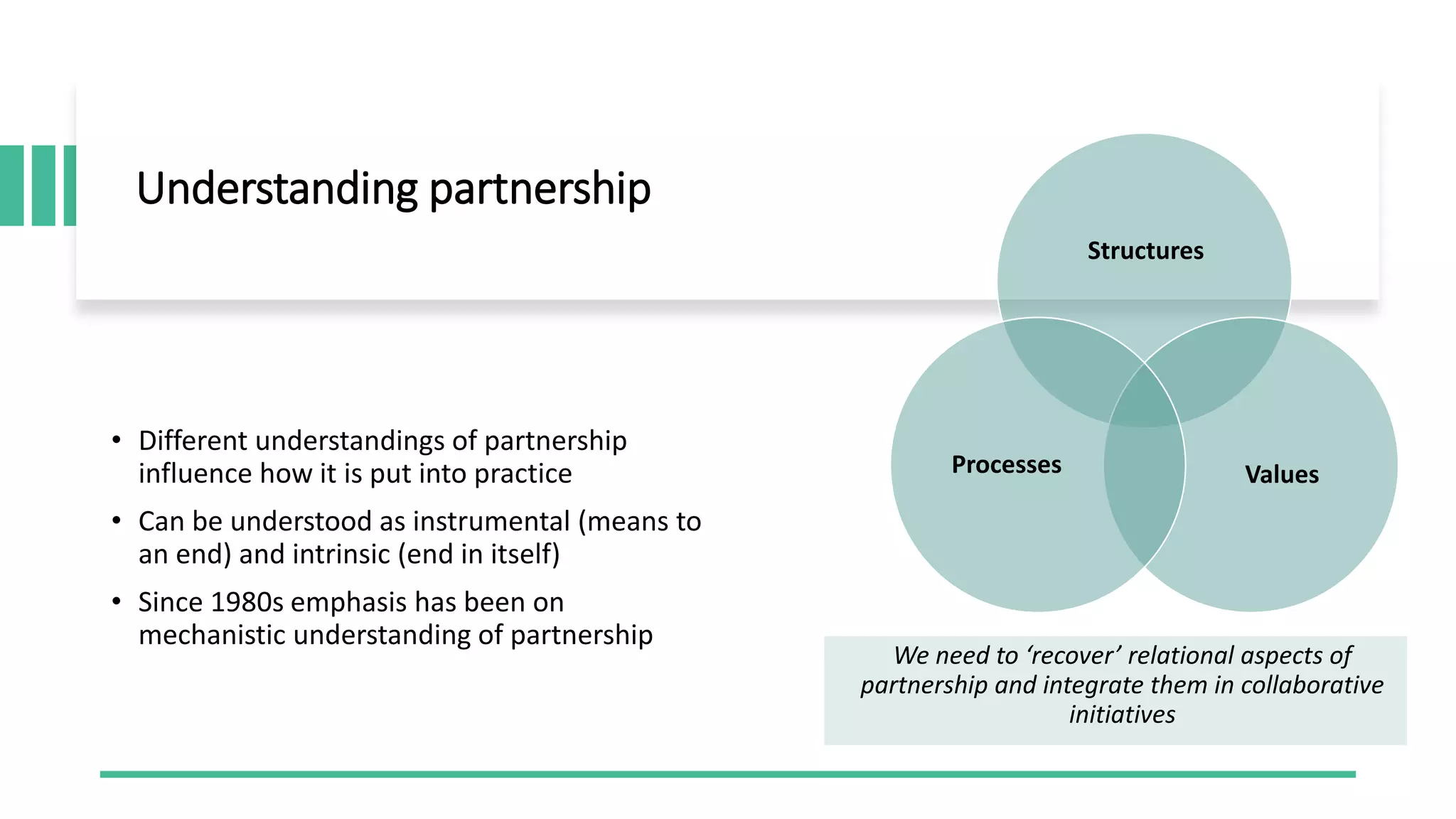Partnership and Transformation, The Promise of Multi-stakeholder ...