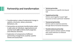 Partnership and Transformation, The Promise of Multi-stakeholder ...