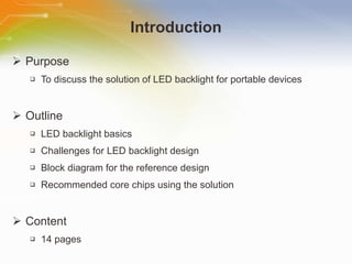 Portable LED Backlight | PPT | Computer Peripherals | Computing