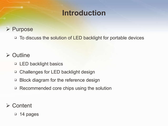 Portable LED Backlight | PPT