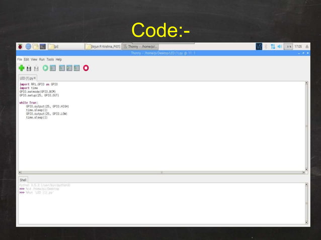 Led Blinking Using Raspberry Pi Pptx Operating Systems Computer 2022