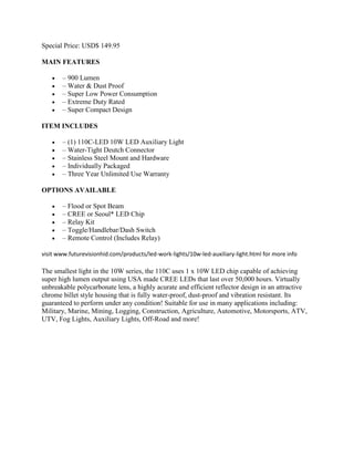 Led chrome auxiliary light 110 c led | PDF