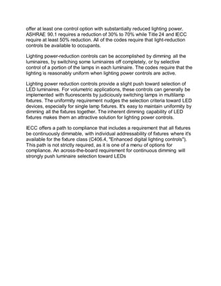 Led codes and standards &Advantages | PDF