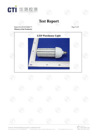 Led corn bulb test report - www.ngtlight.com