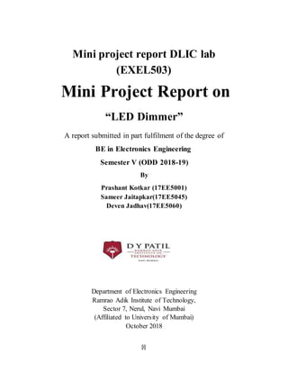 Led dimmer report | DOCX