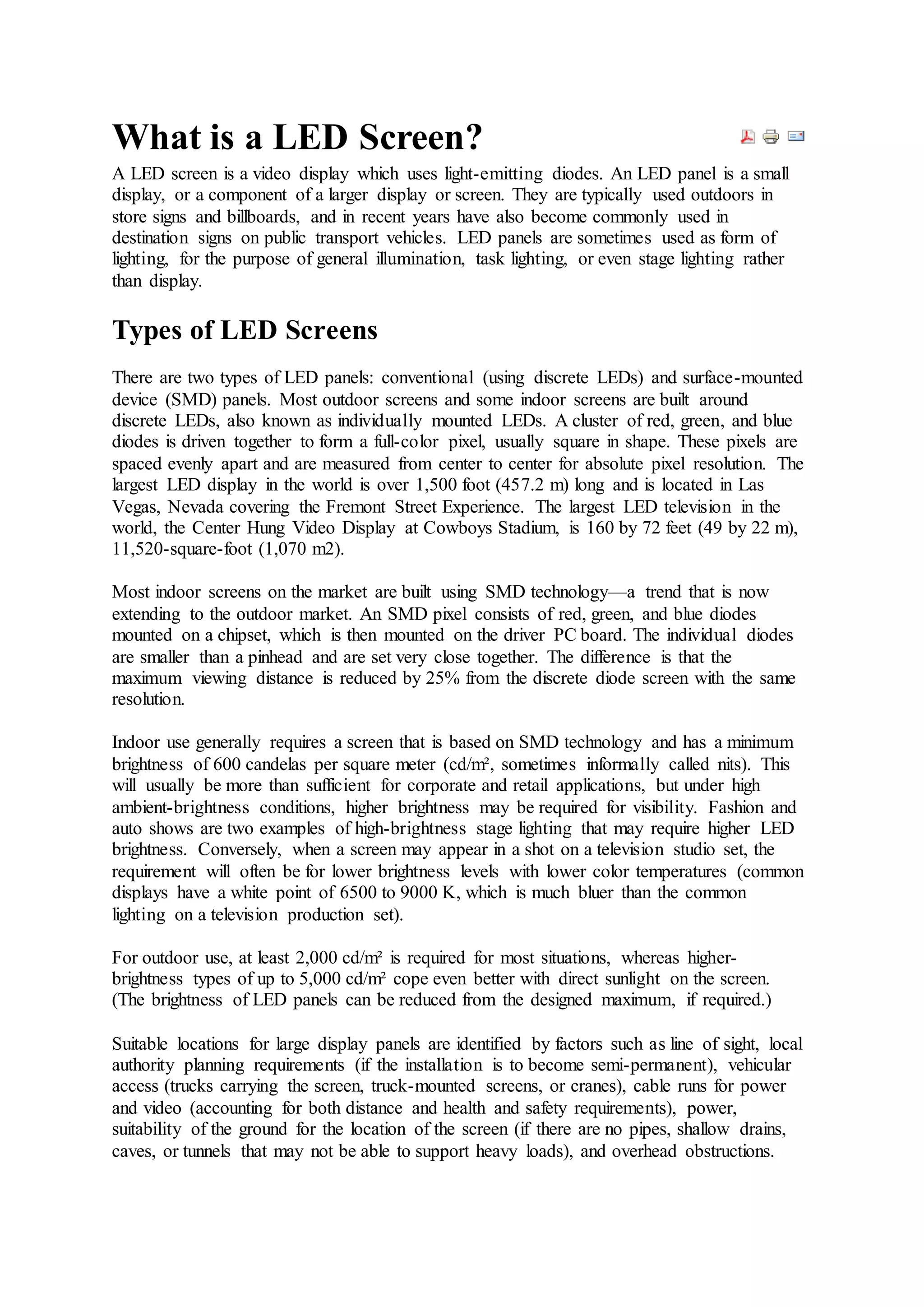 Led displays explained | DOCX