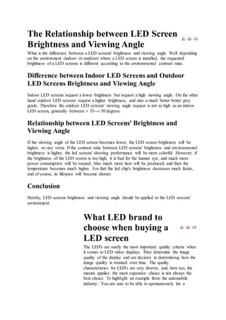 Led displays explained | DOCX