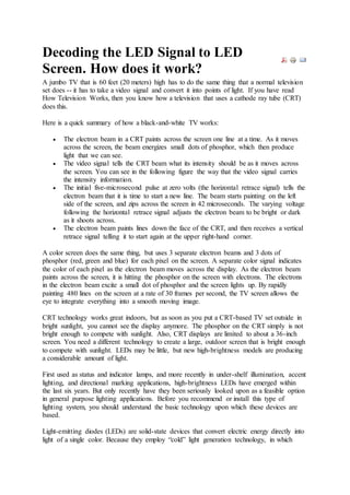 Led displays explained | DOCX