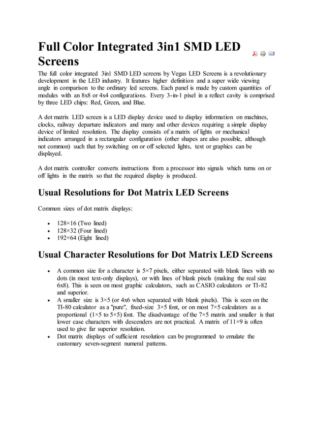 Led displays explained | PDF