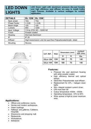 LED DOWN LIGHT | DOCX