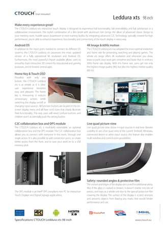 Get your touchscreen with 20points touch,Android,4K,Wi-Fi right now! | PDF