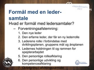 Ledersamtaler der skaber energi og motivation | PPT