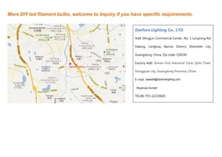 Led filament bulb catalog by Danfore | PPT