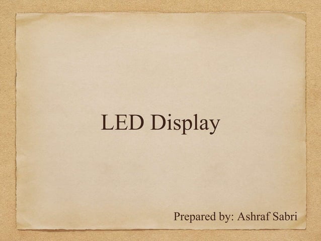 LED Display | PPTX