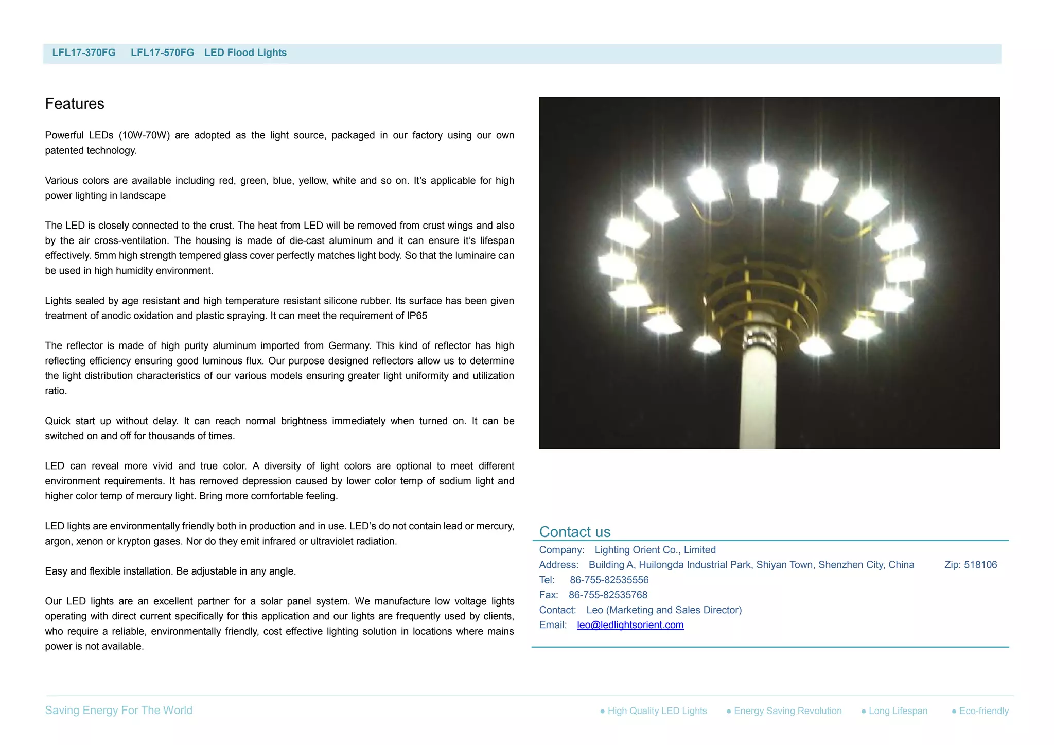 Led flood lights manual - Lighting Orient | PPT