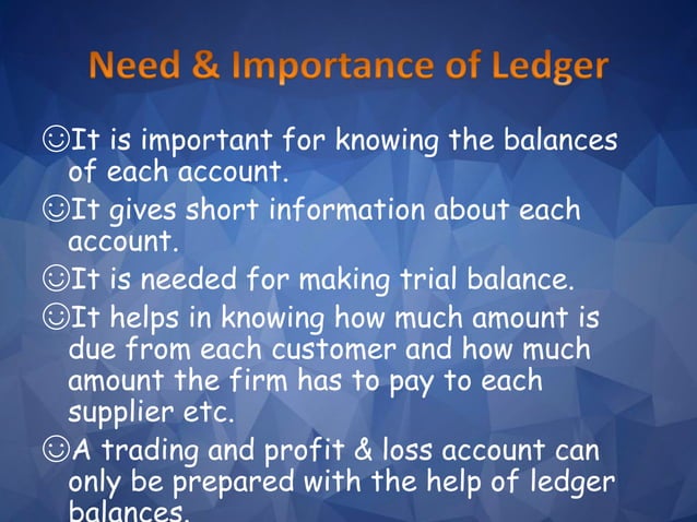 Ledger in financial accounting (11th commerce) | PPTX