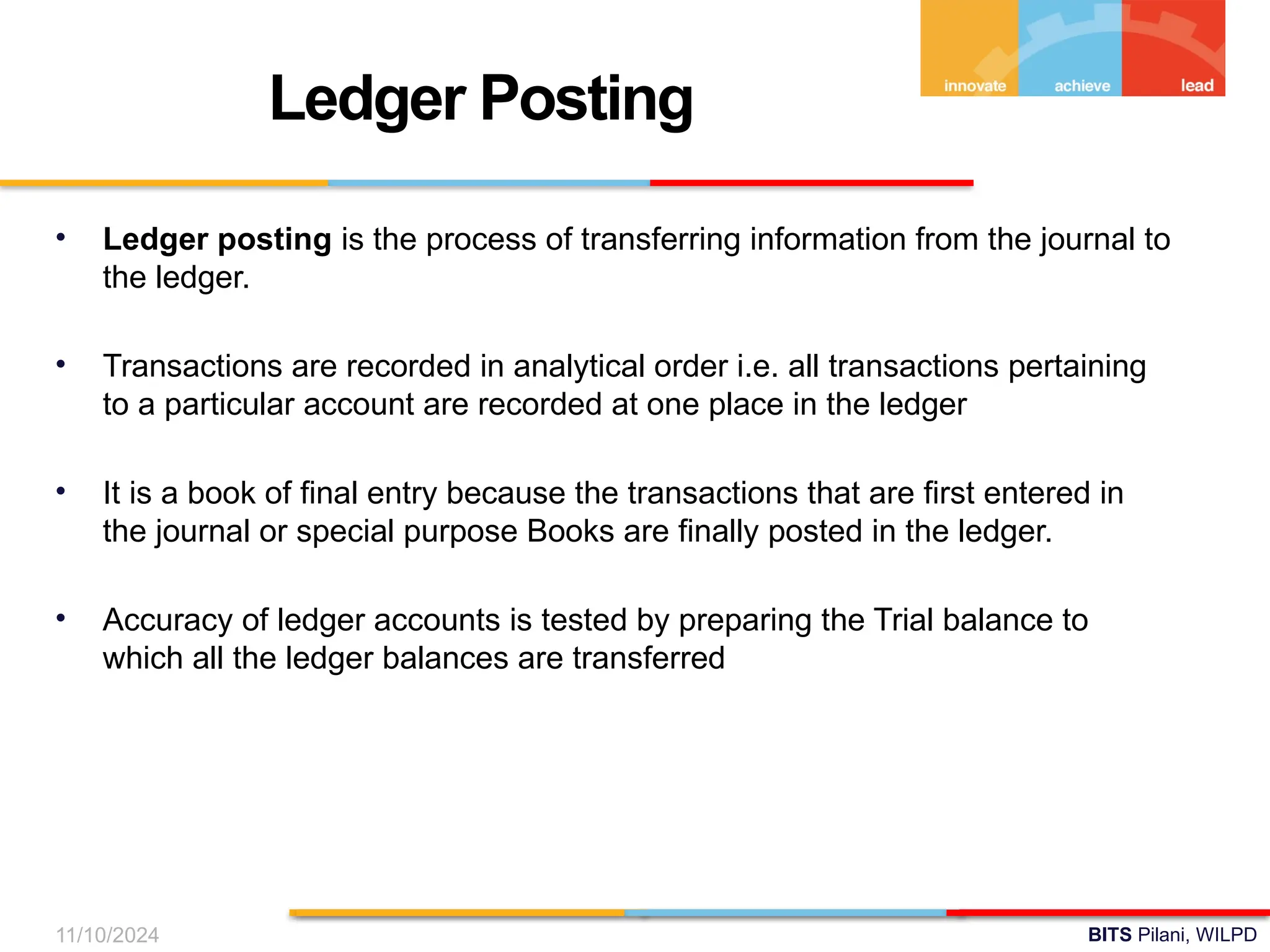 Ledger & Posting of transciption and the financial accounting | PPT