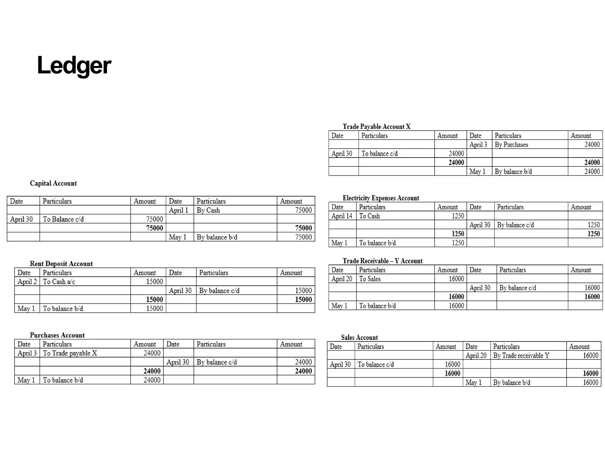 Ledger & Posting of transciption and the financial accounting | PPT