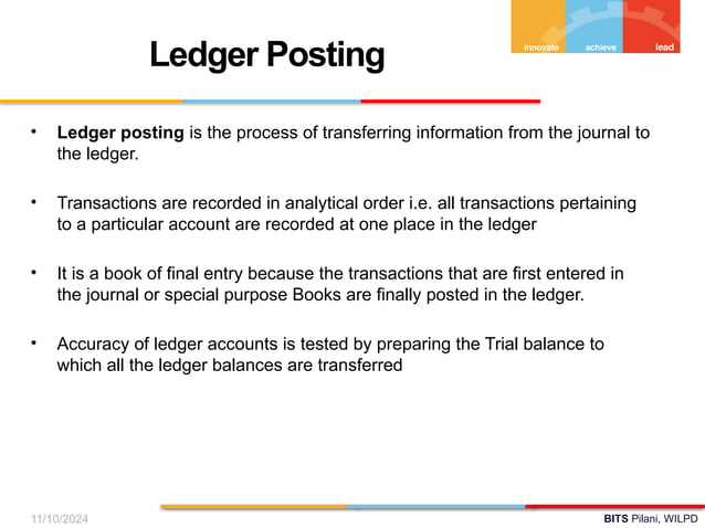 Ledger & Posting of transciption and the financial accounting | PPTX ...