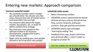 LEDIATOR LEAN -INTERNATIONAL GO-TO-MARKET APPROACH | PPTX | Sales ...