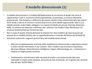 Note di Data Warehouse e Business Intelligence - Le Dimensioni di analisi | PPTX | Databases ...