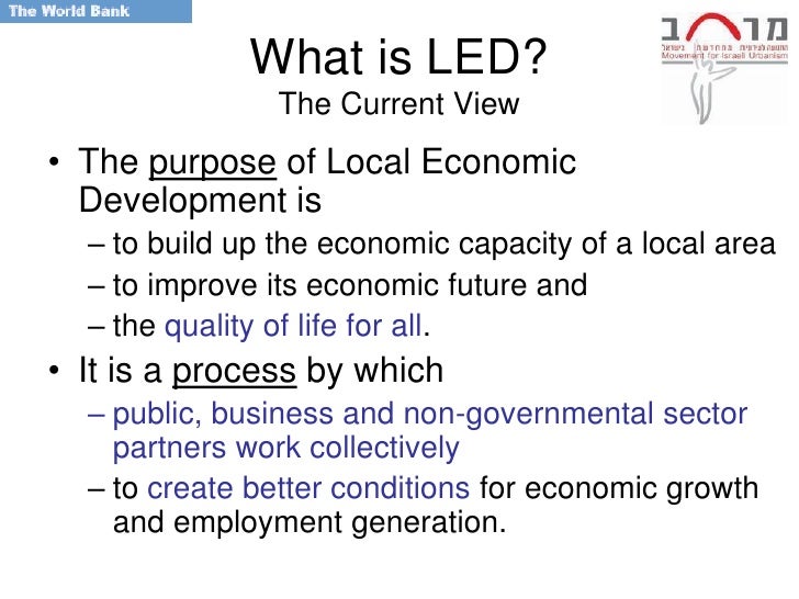 Local Economic Development in the urban context