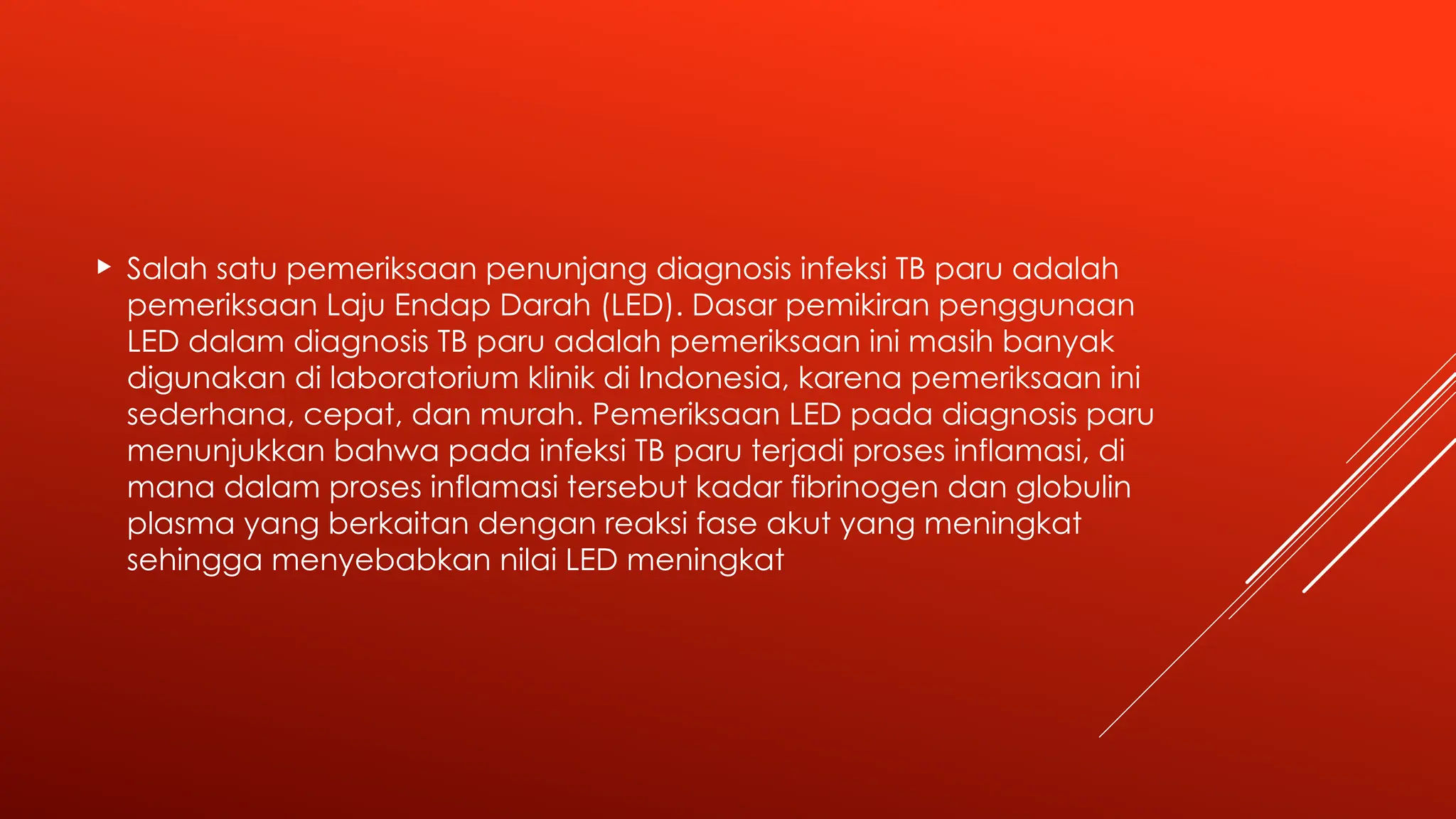 (led) Laju endap darah pada penderita tbc .pptx