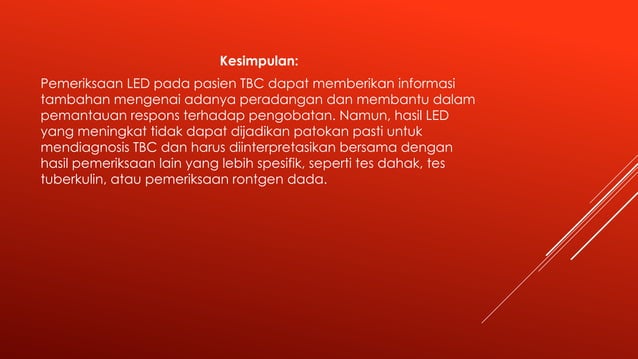 (led) Laju endap darah pada penderita tbc .pptx