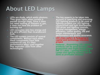 Led lamp assembling project | PPTX