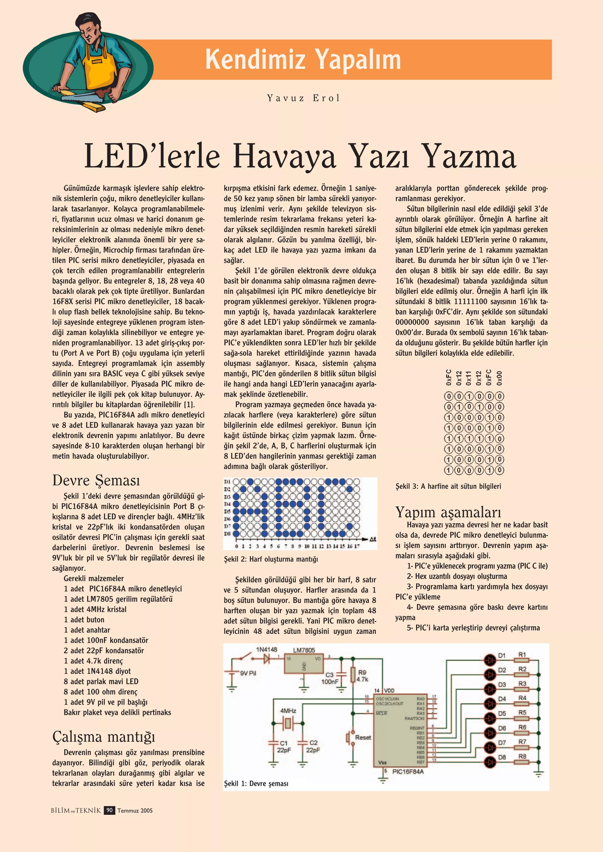 Led'lerle havaya yazı yazma | PDF