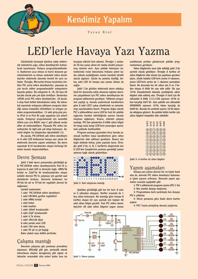 Led'lerle havaya yazı yazma | PDF
