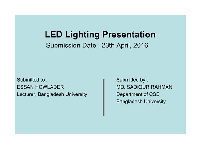 Led lighting Technology | PPT | Home Improvement | Home & Garden