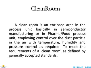 Led lighting for cleanroom units | PPTX