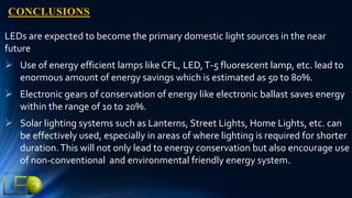 Led lighting for energy efficiency | PPTX