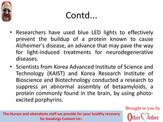Led lights may help treat alzheimer's | PPT