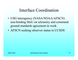 Harmonization of US Government Satellite Ground Systems | PPT