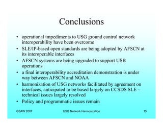 Harmonization of US Government Satellite Ground Systems | PPT