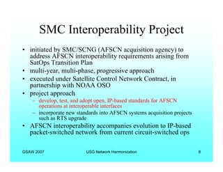 Harmonization of US Government Satellite Ground Systems | PPT