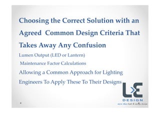 Maintenance Factors & LEDs: Are they being used correctly? | PDF