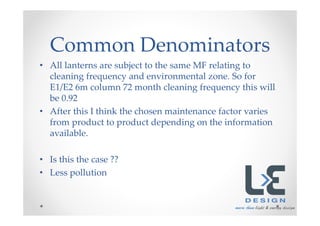 Maintenance Factors & LEDs: Are they being used correctly? | PDF
