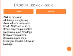 Lednička (glacijalna) erozija | PPTX