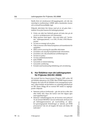 Ledningssystem för IT-tjänster ISO/IEC 20000 | PDF