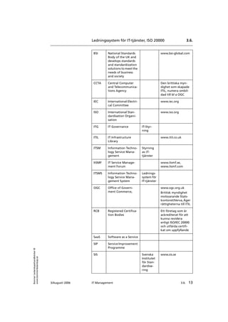 Ledningssystem för IT-tjänster ISO/IEC 20000 | PDF