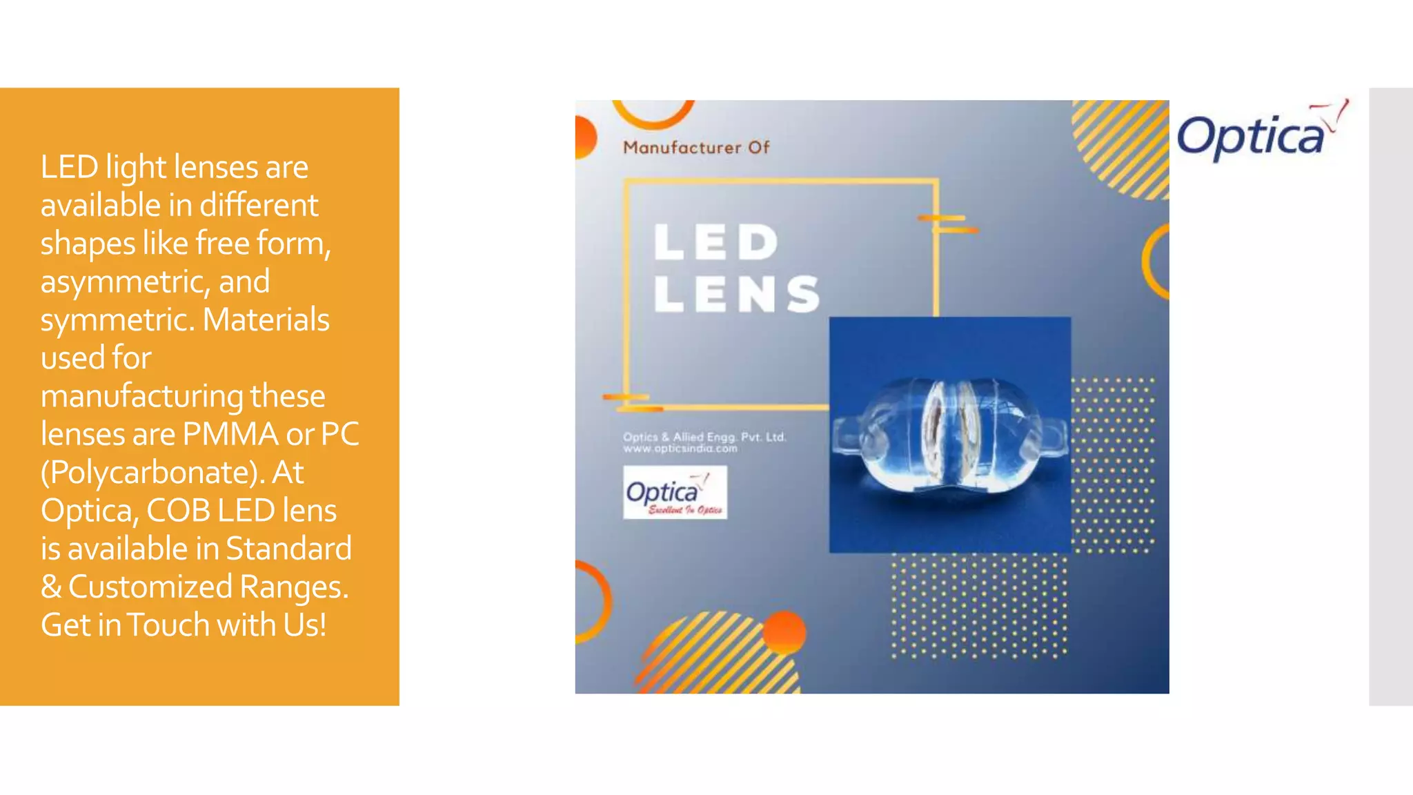 Led optics lenses | PPTX